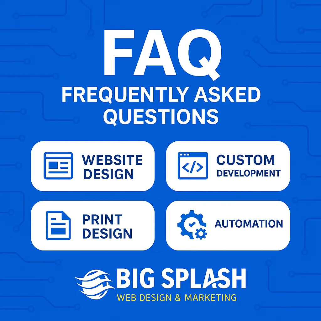 Web Design FAQs | Big Splash Web Design & Marketing Houston